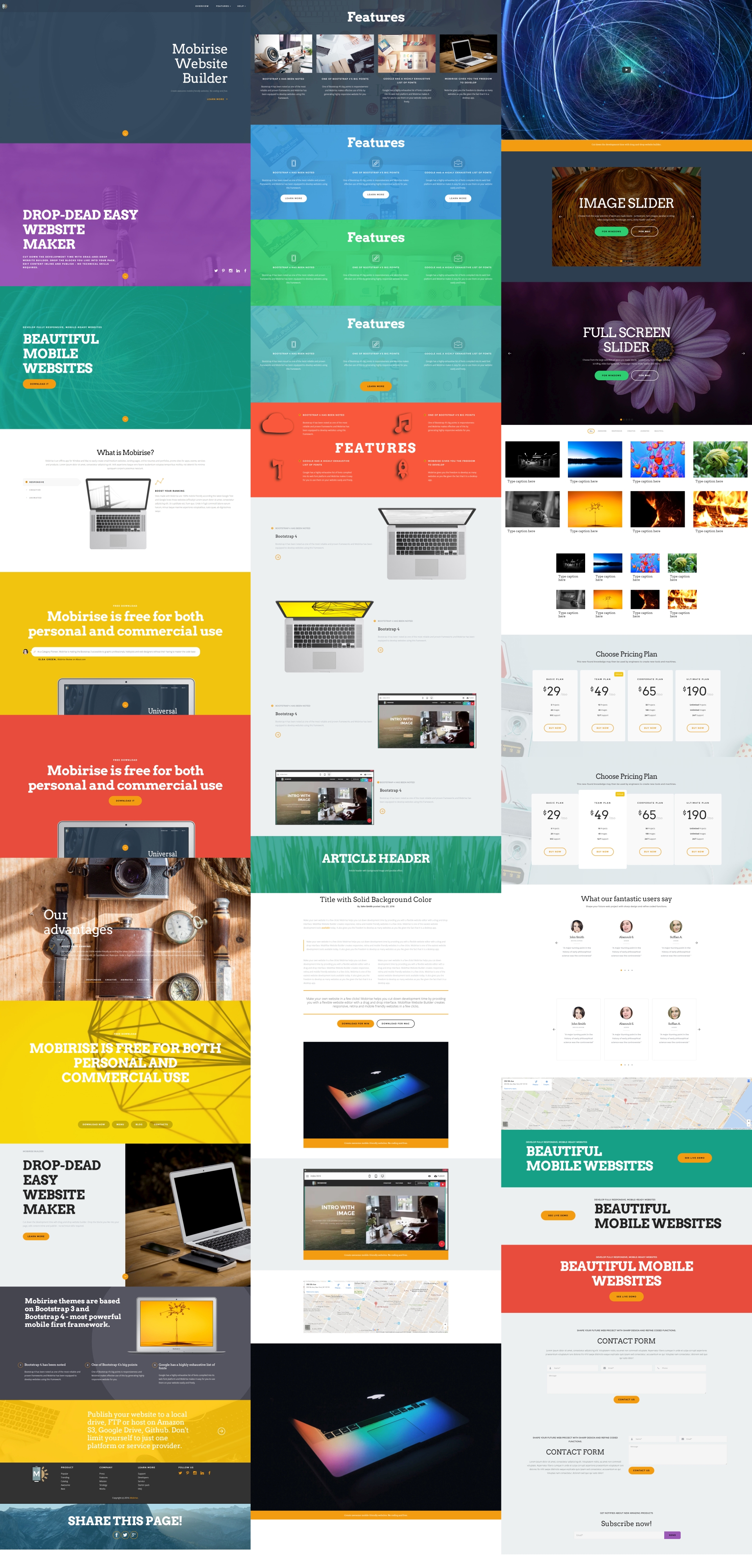Colorful, Vivid and Fresh Bootstrap Theme